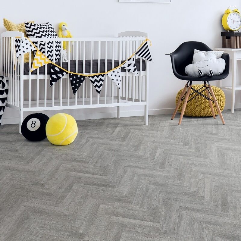 BerryAlloc Fiskbensmönster Chateau Java Light Grey